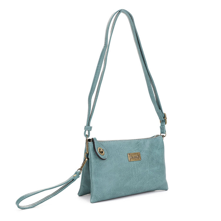 Ella Teal | Crossbody Bag + Wristlet – Liz Soto Handbags Wholesale